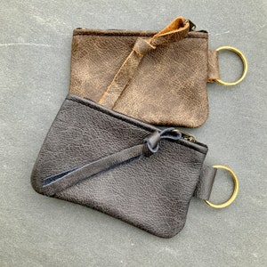 Leather Keycase Keyring Key Pouch Change Purse Coin Purse Creditcard ...