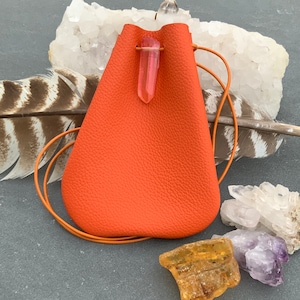Leather Medicine Bag Large Pouch Amulet Crystal Pouch Shaman Pouch ...