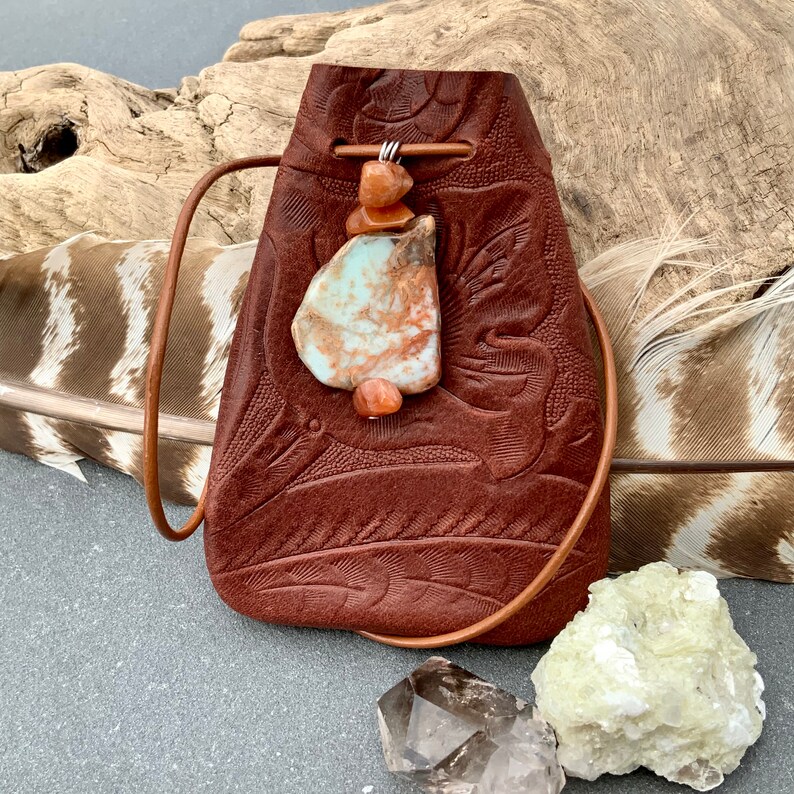 Leather Medicine Bag Medicine Pouch Amulet Crystal Bag Shaman - Etsy