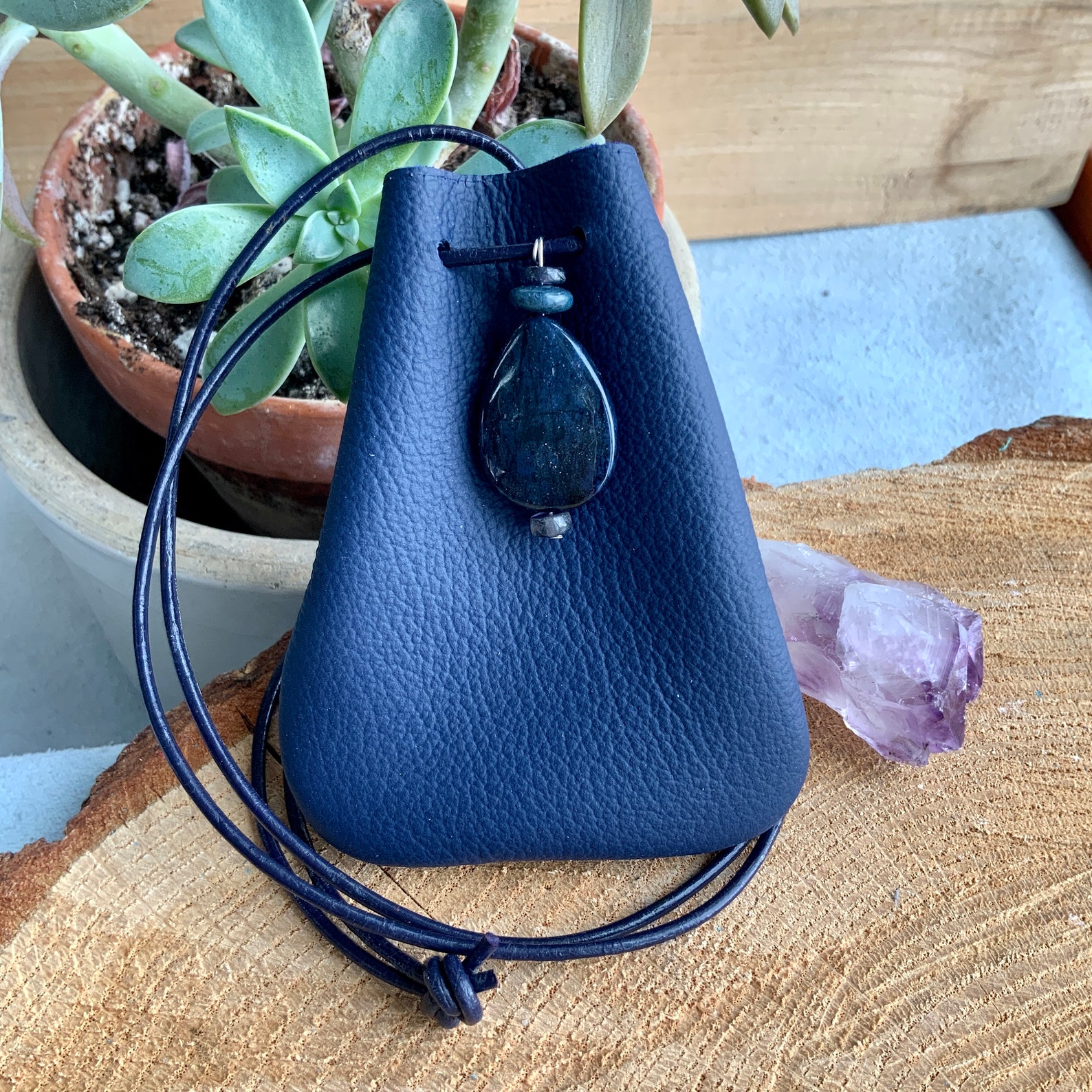 Medicine Bag Leather Medicine Pouch Amulet Crystal Bag Shaman - Etsy