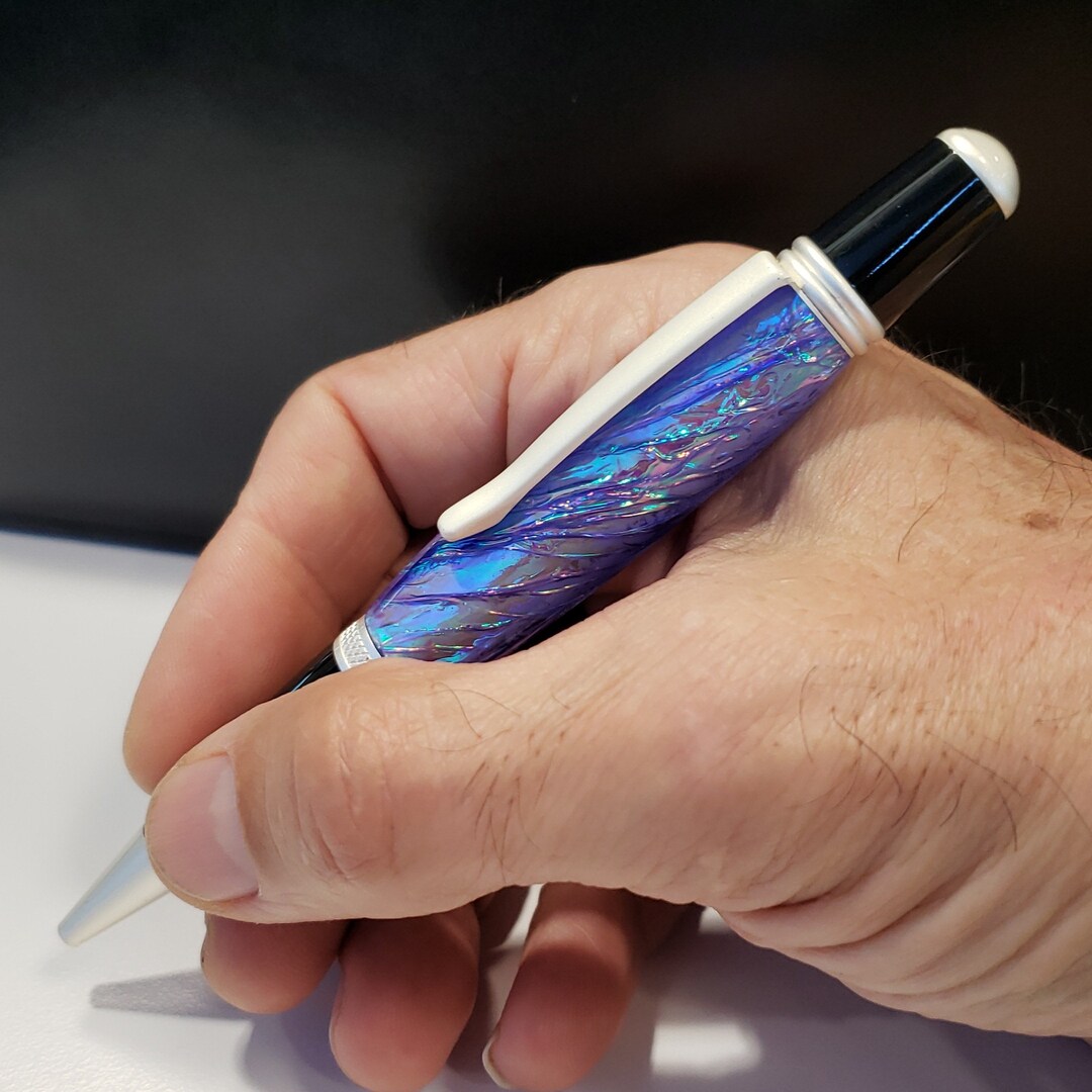 Opalfx Pen in Lavender With Black & White Hardware - Etsy