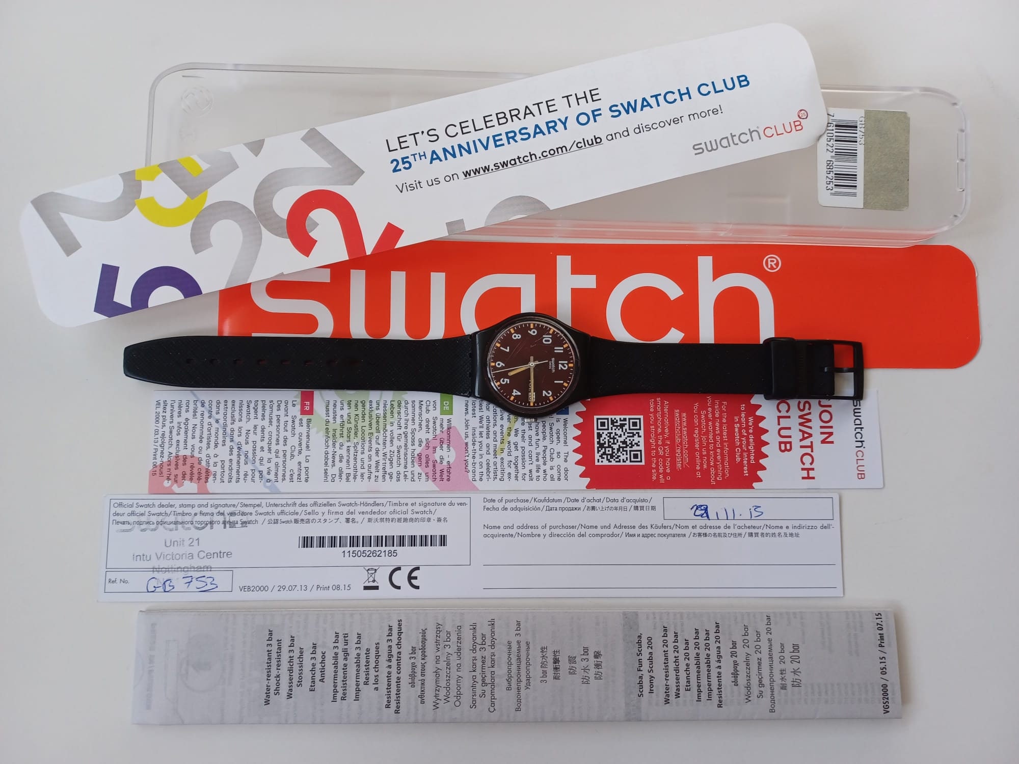 SWATCH Unisex Sir Red Watch in Black & Red - Etsy