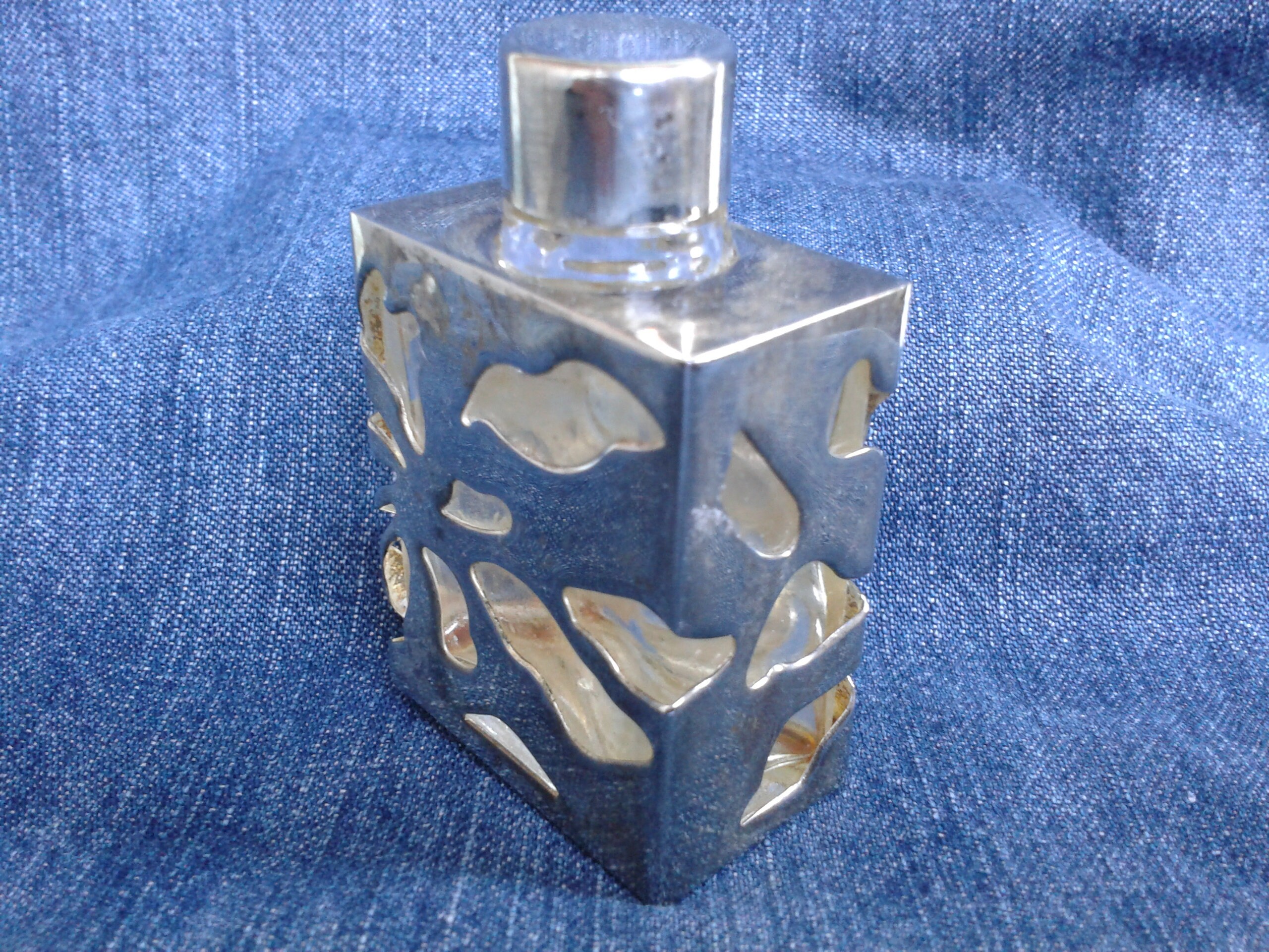 Perfume Bottle With White Metal Casing - Etsy Ireland