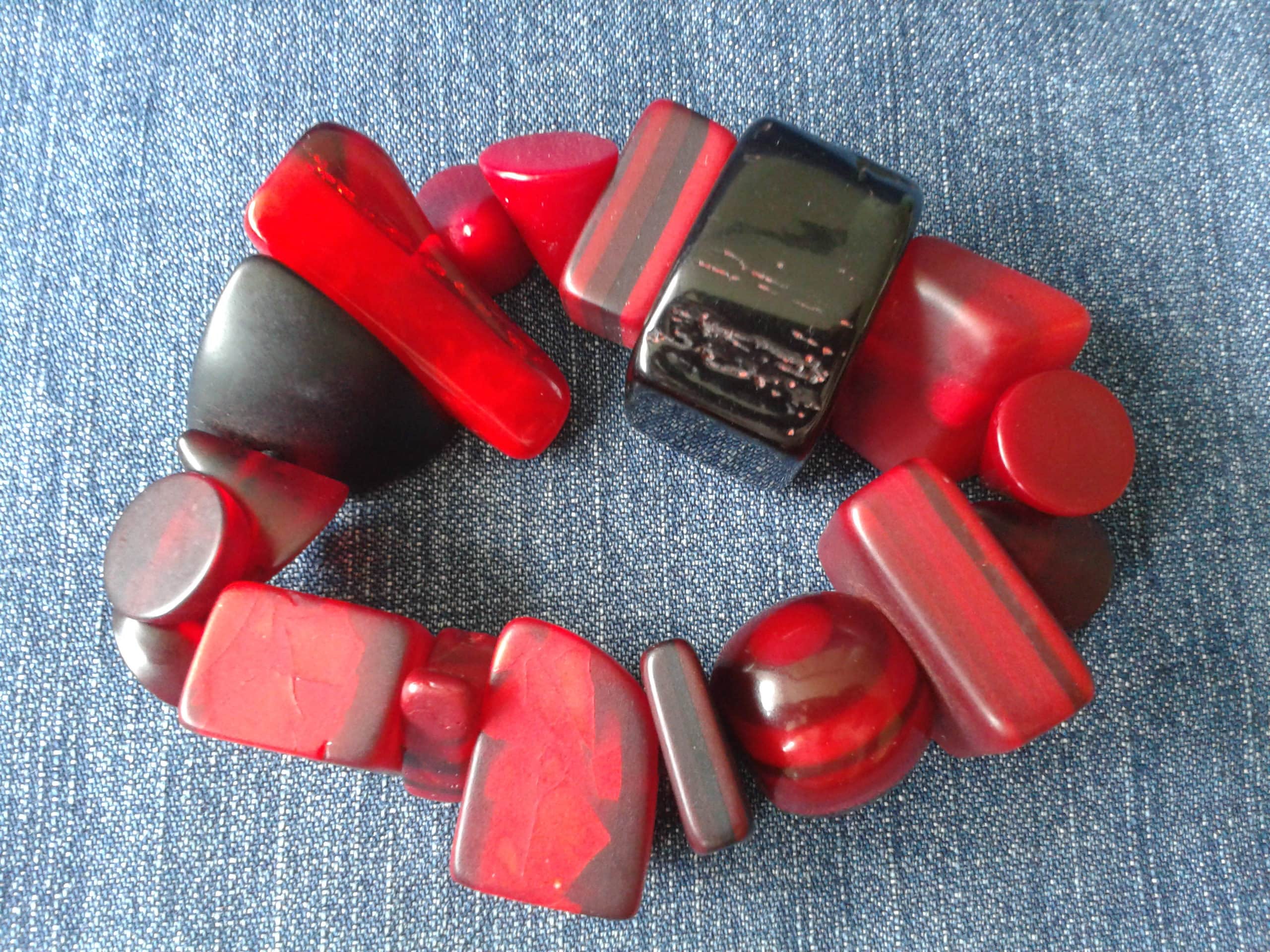 Genuine SOBRAL Bracelet in Striking Scarlet and Black - Etsy