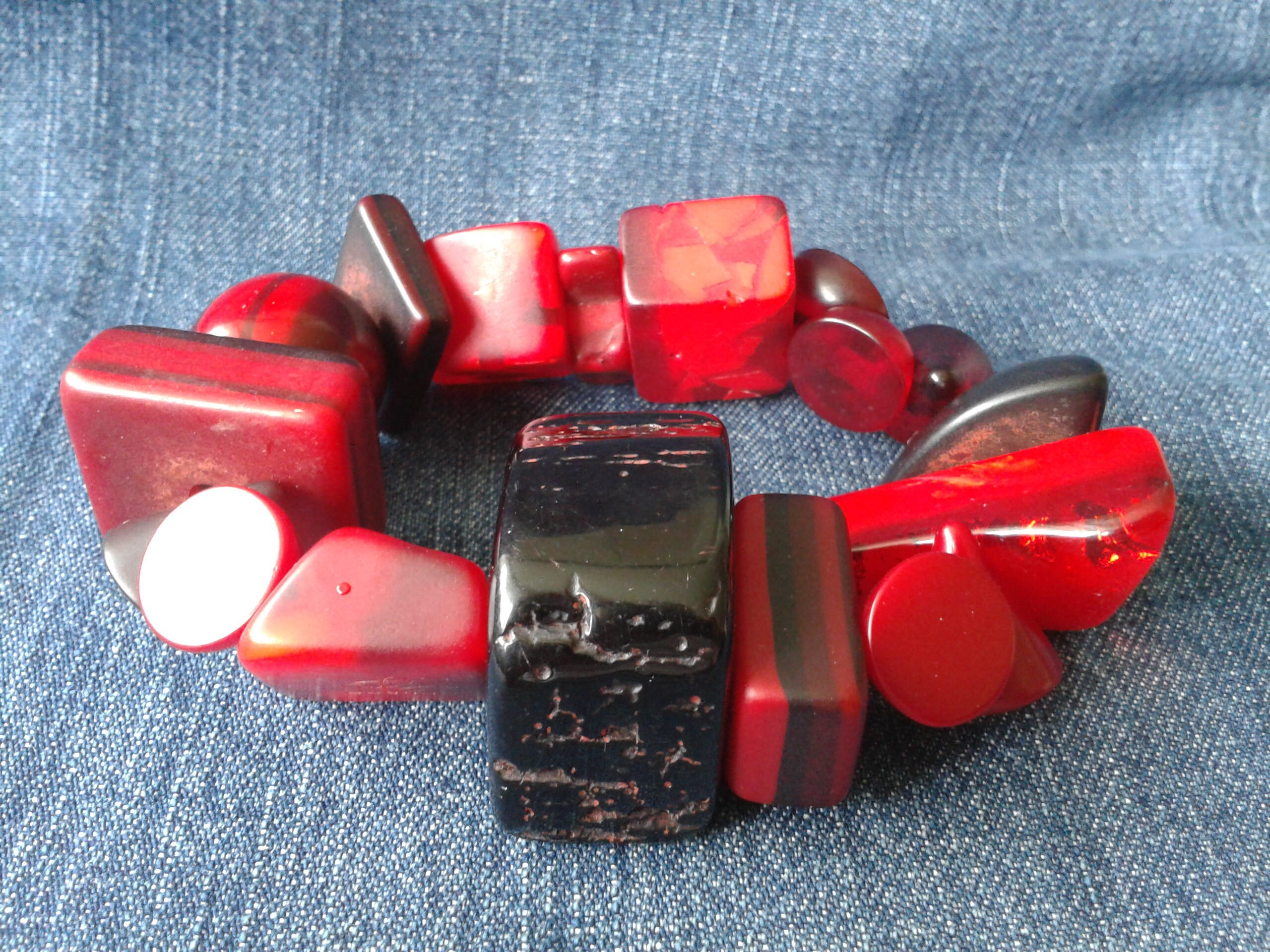 Genuine SOBRAL Bracelet in Striking Scarlet and Black - Etsy