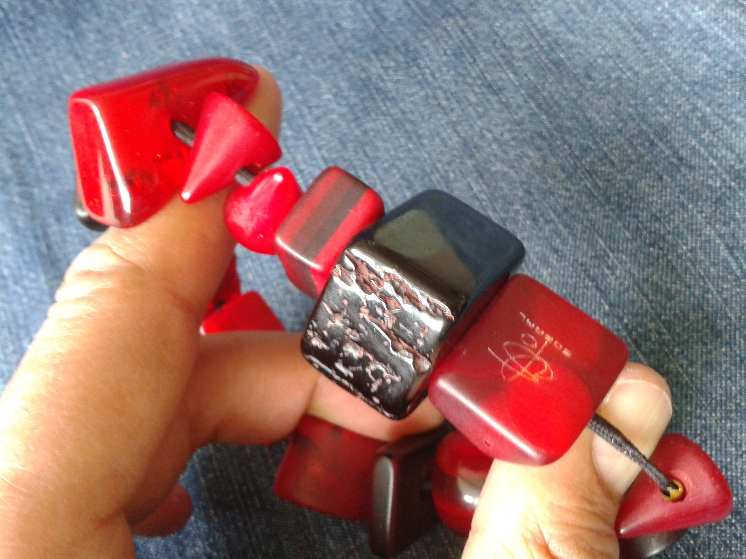 Genuine SOBRAL Bracelet in Striking Scarlet and Black - Etsy