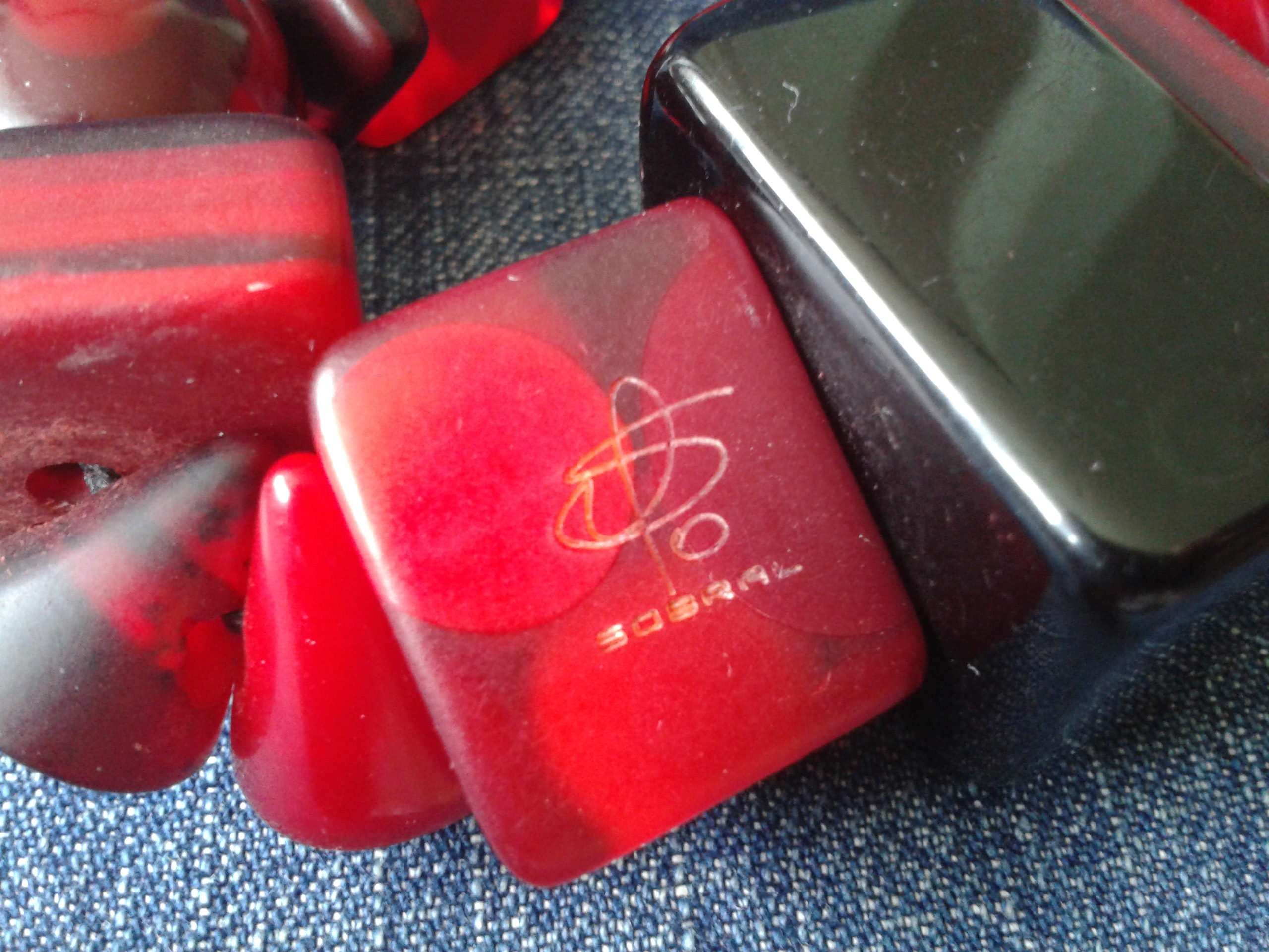 Genuine SOBRAL Bracelet in Striking Scarlet and Black - Etsy