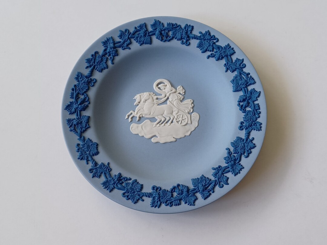 Lovely Tri-colour Wedgwood Blue Plate With Classical Design - Etsy