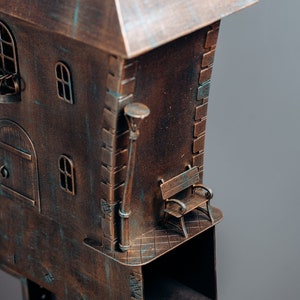 Large Metal Mailbox With Newspaper Container, сolored Glass and LED ...