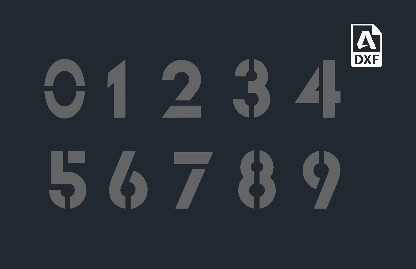 Number Stencil in DXF and DWG Format for Laser and Plasma - Etsy UK