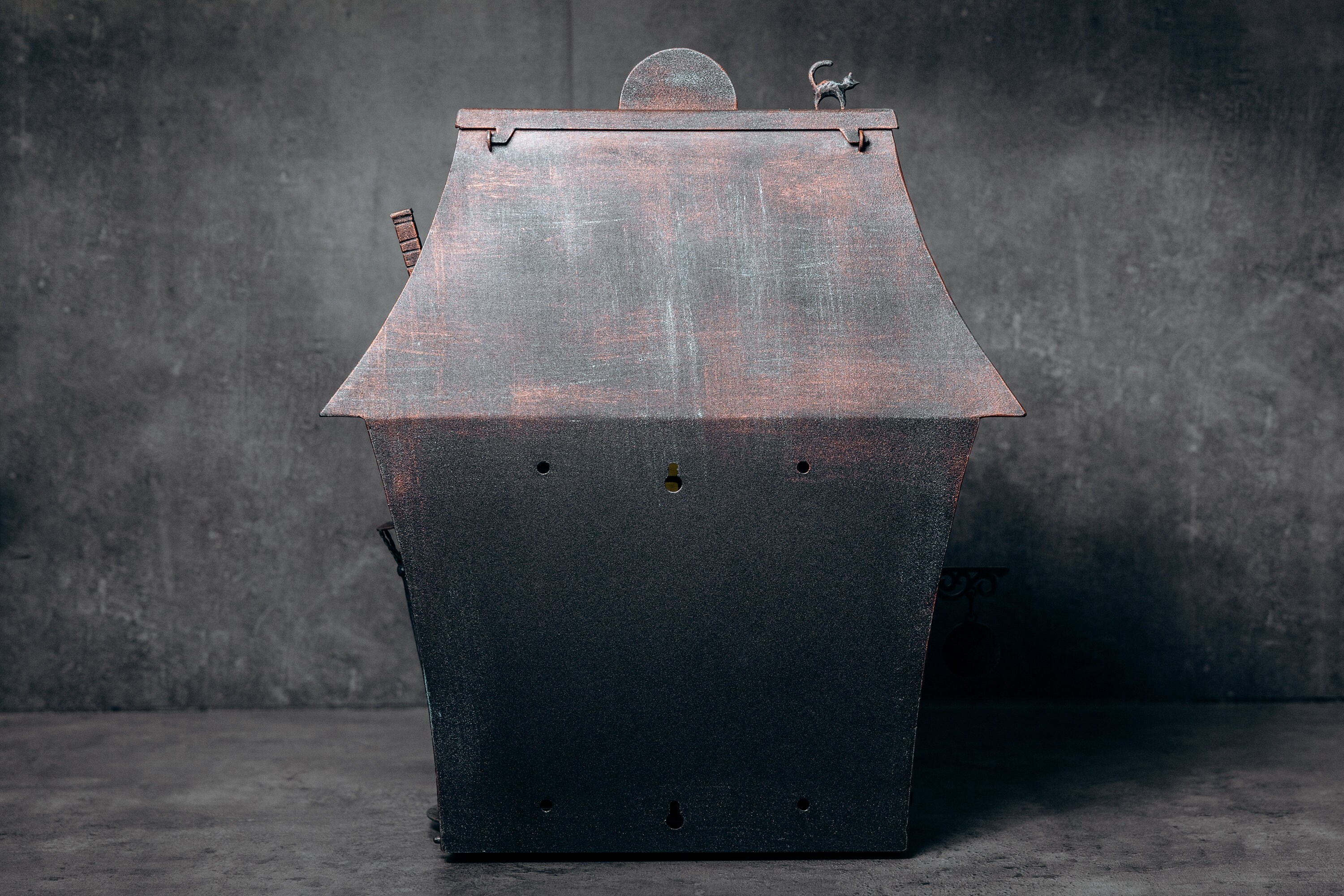 Handmade Steel Mailbox With Copper Color Cat and Dog. Colored - Etsy