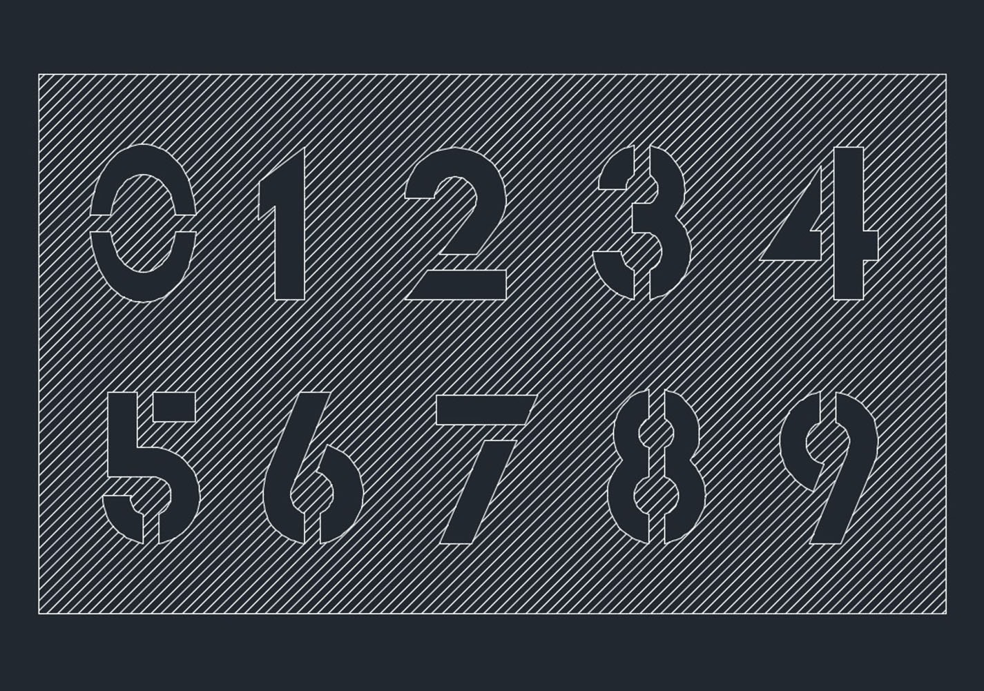 Plantilla de números en formato DXF y DWG para corte por láser - Etsy ...