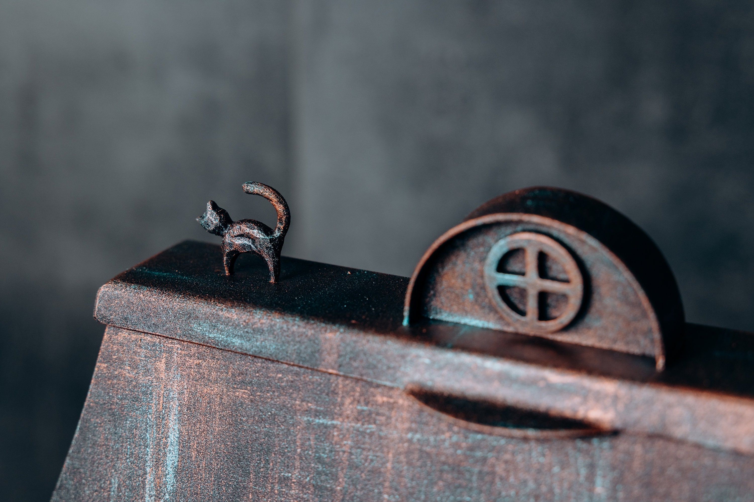 Handmade Steel Mailbox With Copper Color Cat and Dog. Colored - Etsy
