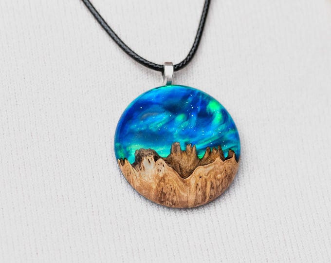 Blackwood and Blue Resin Triangle Pendant - Etsy
