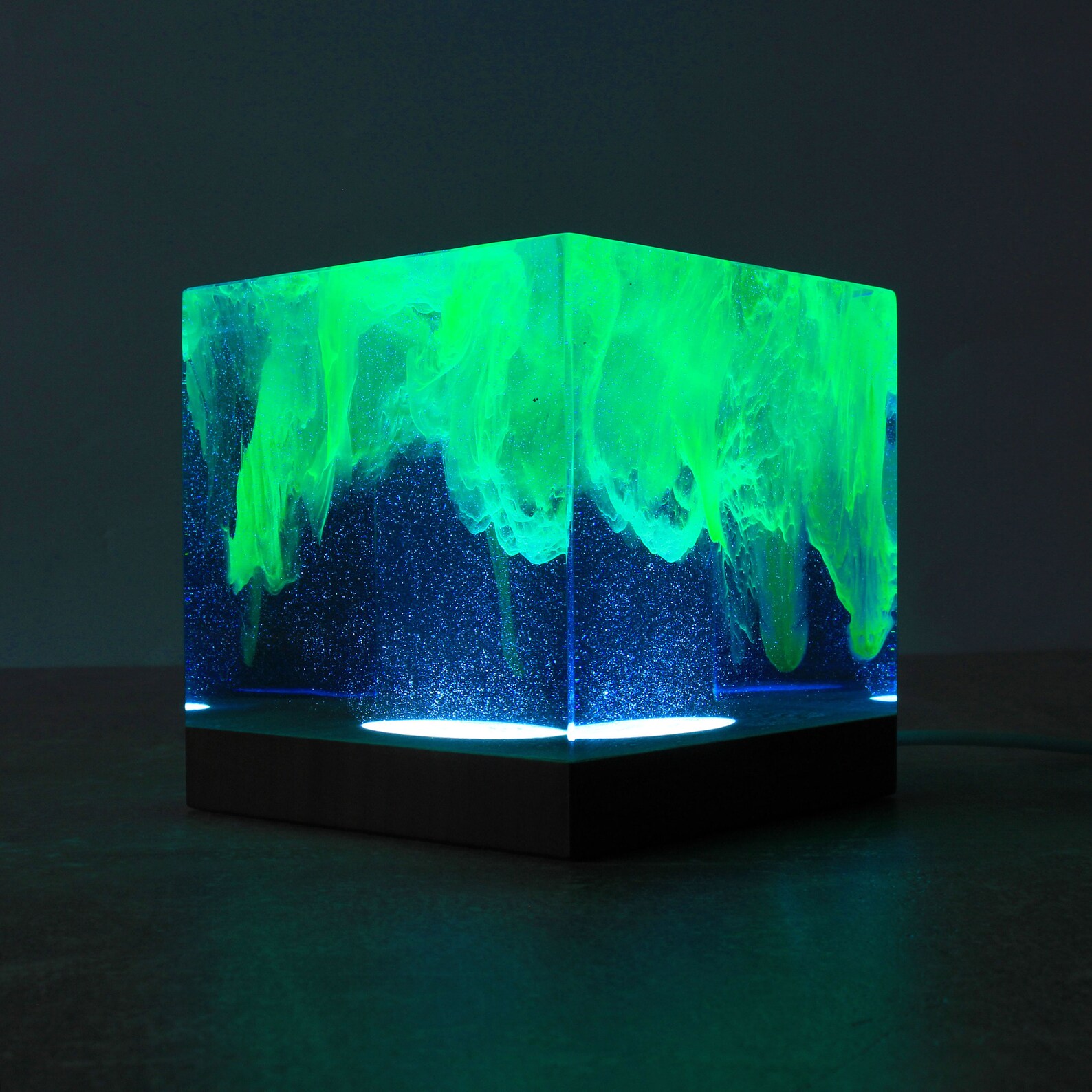 Aurora Decor Resin and Wood Decor Ambient Night Light Resin | Etsy