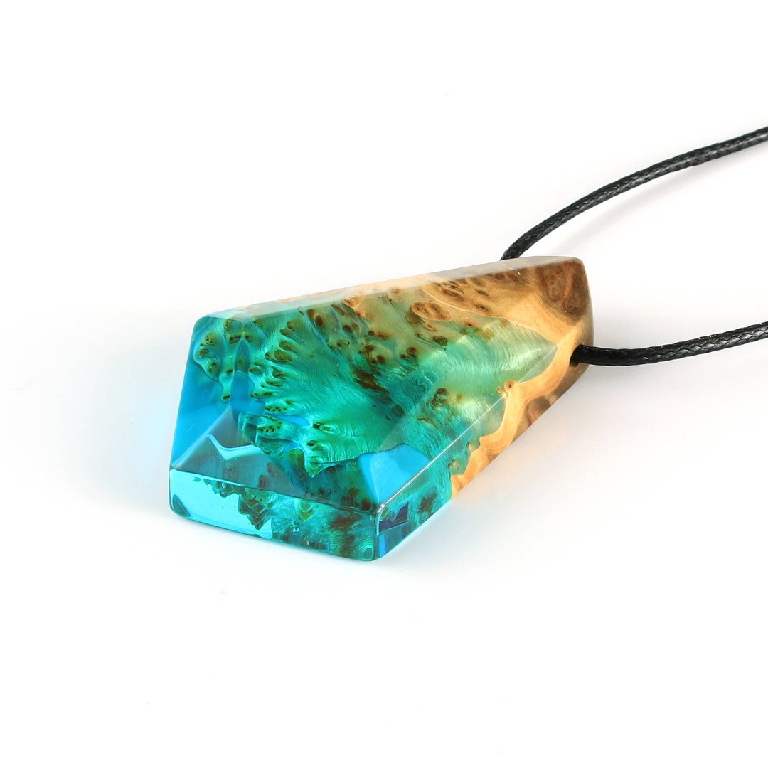 Turquoise Resin Necklace, Womens Turquoise Jewelry, Handmade Necklace ...