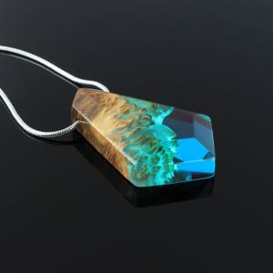 Turquoise Resin Necklace, Womens Turquoise Jewelry, Handmade Necklace ...