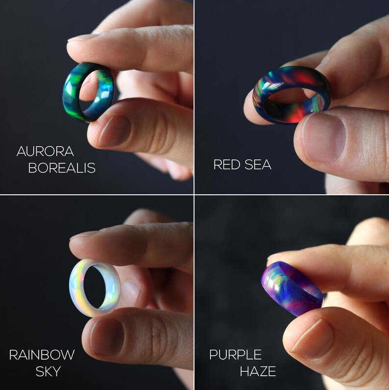 Opal Wedding Band October Birthstone Ring Opal Engagement - Etsy