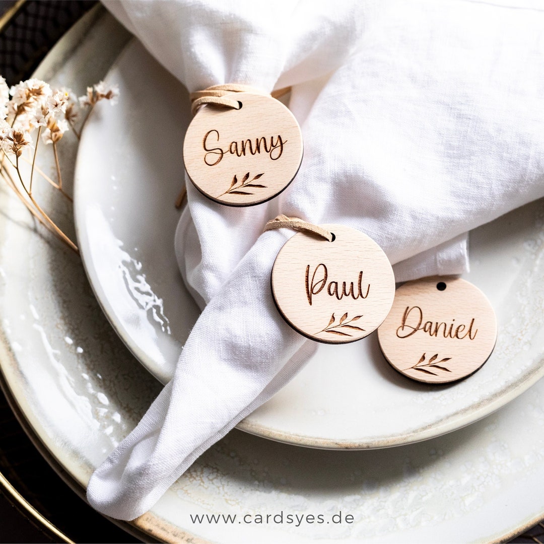 Personalized Name Tag, Wooden Gift Tag With Name, Wooden Tag Guest Gift ...