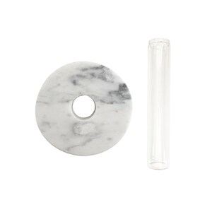UPCYCLED STONE Prop Disc + Glass Tube - Etsy