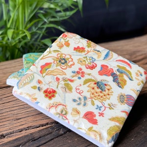 Set 4 French Shabby Chic Ceramic Tile Coasters in an Edwardian Design ...