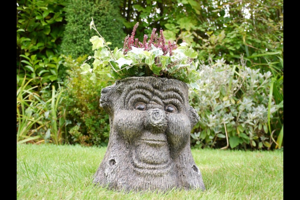 Tree Trunk Stump Planters Garden Patio Tree Man Plant Pot ON | Etsy UK