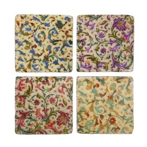 Set 4 French Shabby Chic Ceramic Tile Coasters Various Styles | Etsy UK