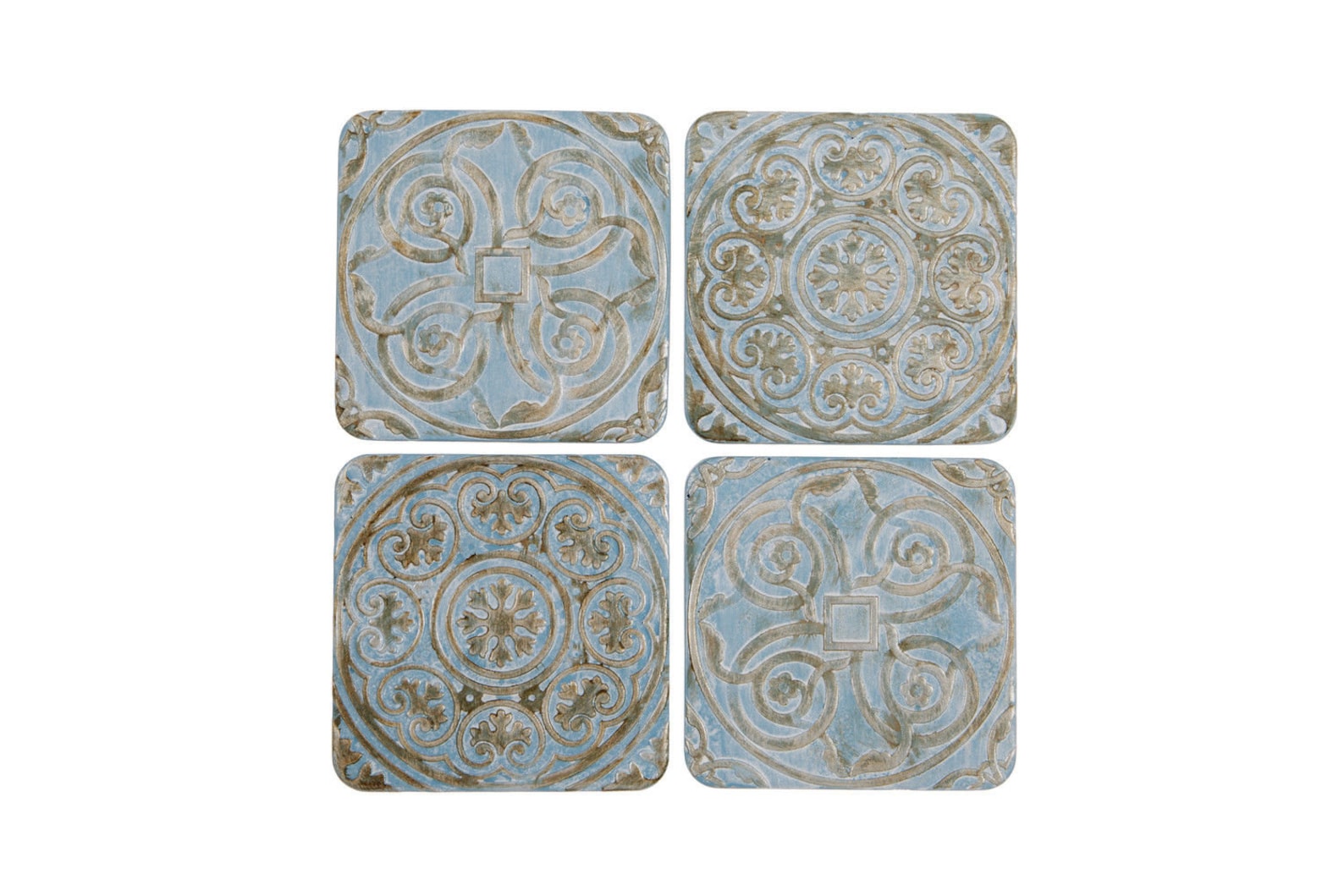 Set 4 French Shabby Chic Ceramic Tile Coasters Various Styles FREE ...