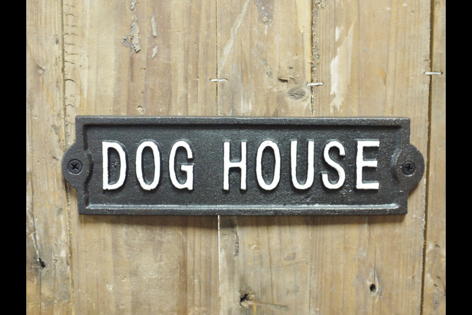 Cast Iron DOG HOUSE Sign Black and White Metal Vintage Retro - Etsy UK