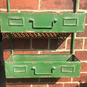 Industrial Vintage Retro Style Storage Unit in Rusty Green Distressed ...