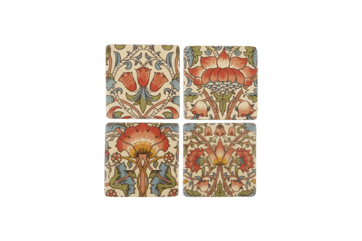 Set 4 French Shabby Chic Ceramic Tile Coasters Various Styles FREE ...