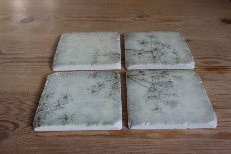 Set 4 French Shabby Chic Ceramic Tile Coasters White - Etsy UK
