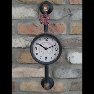 Vintage Industrial Style Pipe Clock Wall Steampunk Clock - Etsy UK