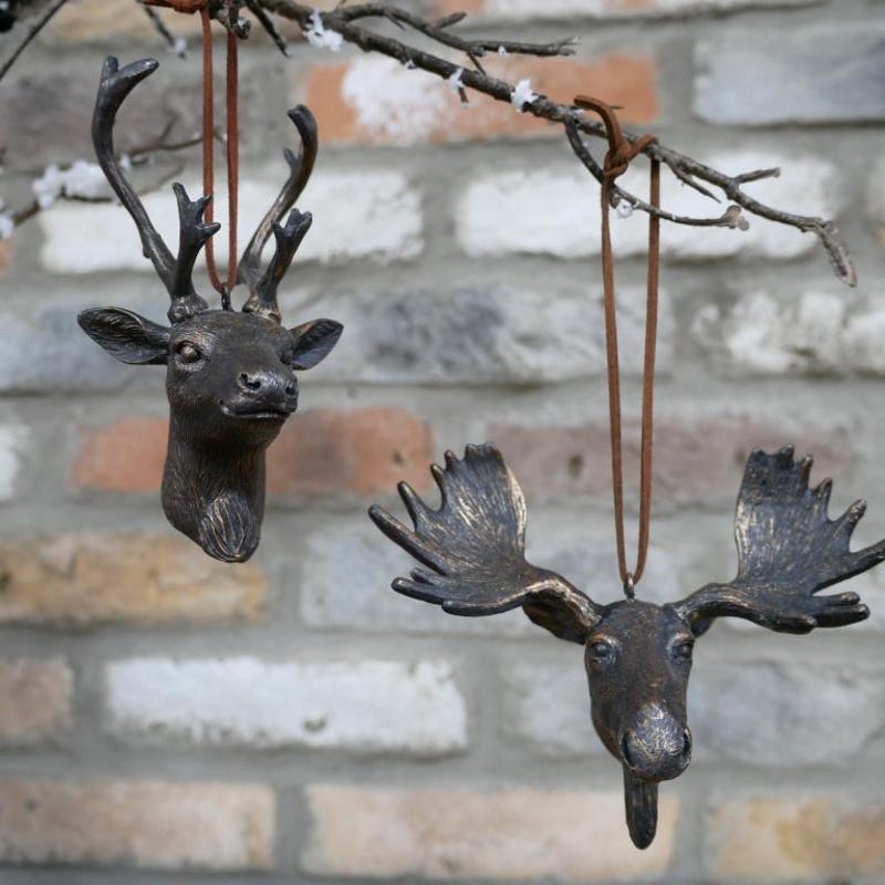Stag Painted Decorations - Etsy UK