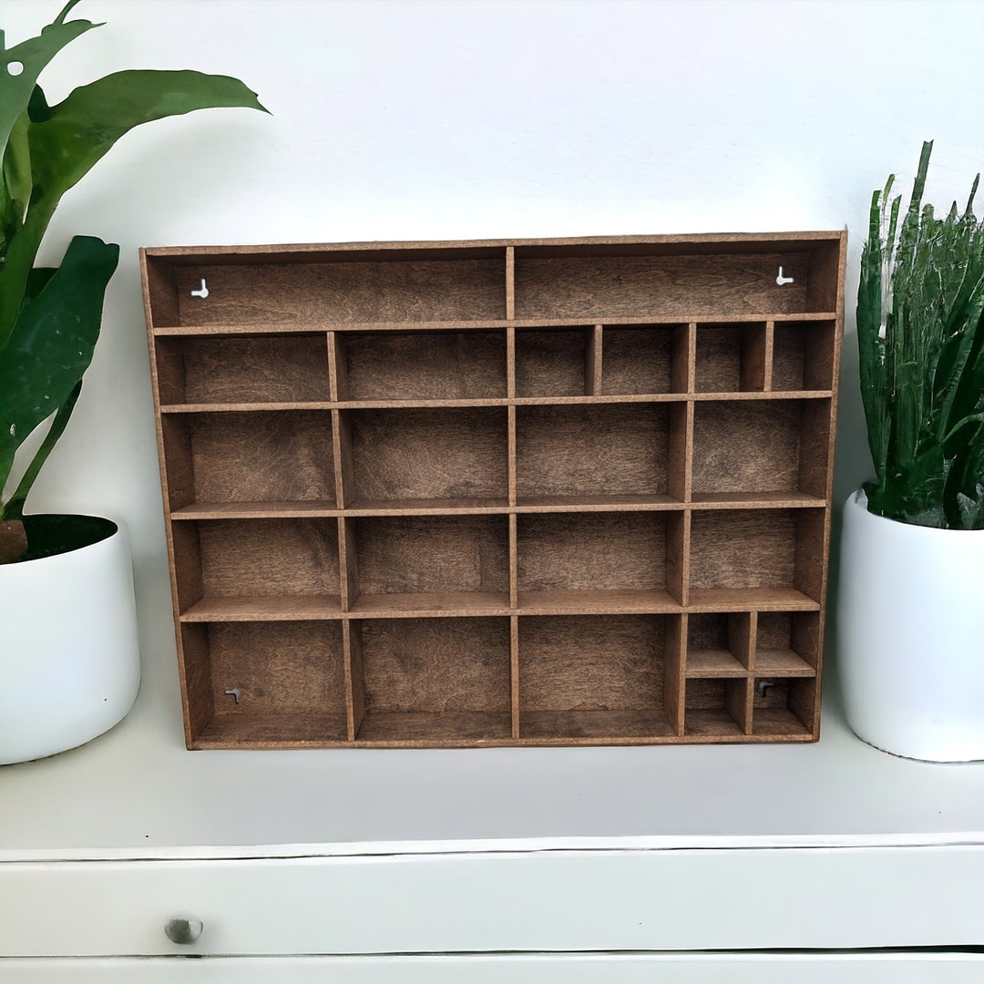 Multi Compartment Wooden Display Shelf-crystal Display Shelf- Curio ...