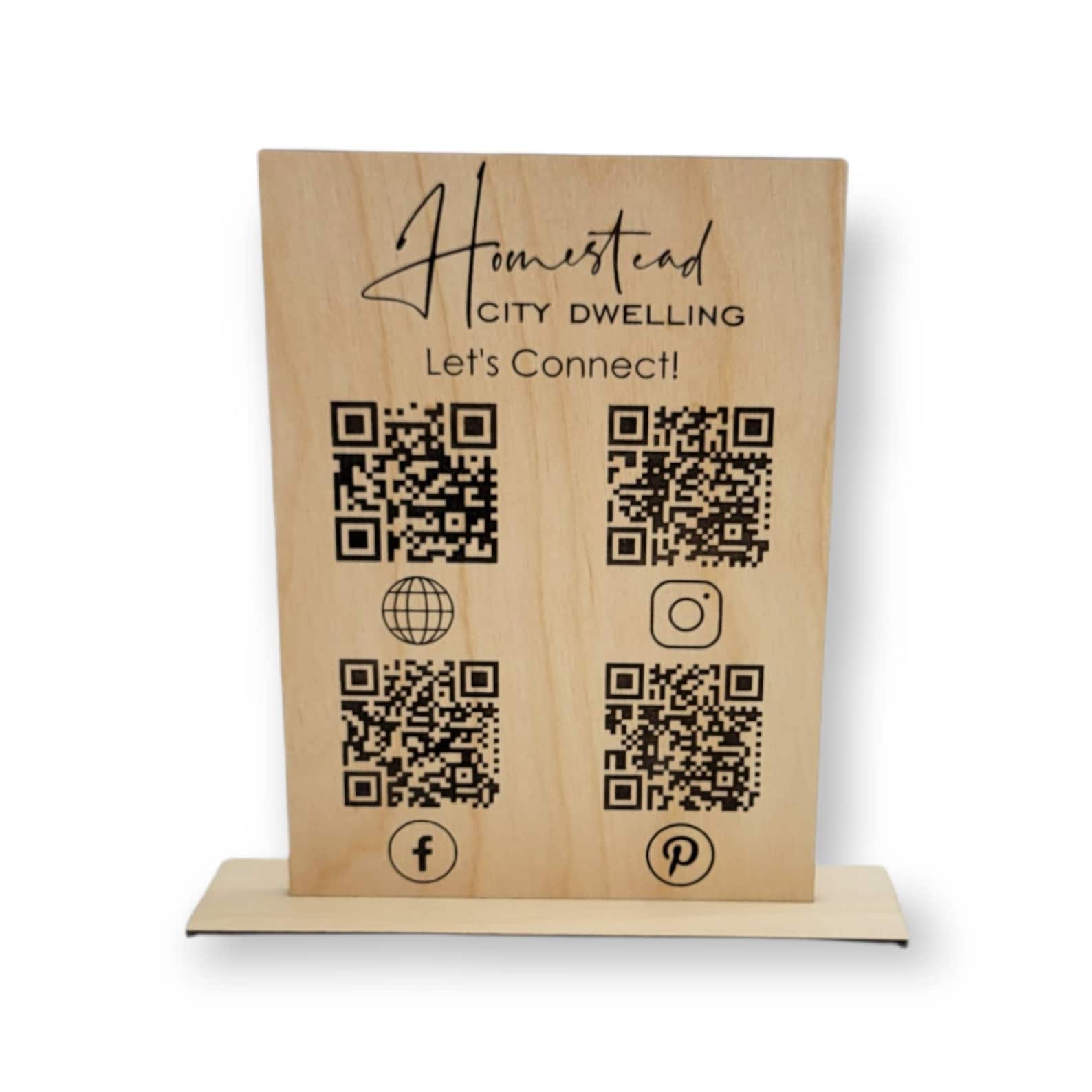 Custom Multi QR Code Stand QR Code Checkout Sign Scan Here - Etsy