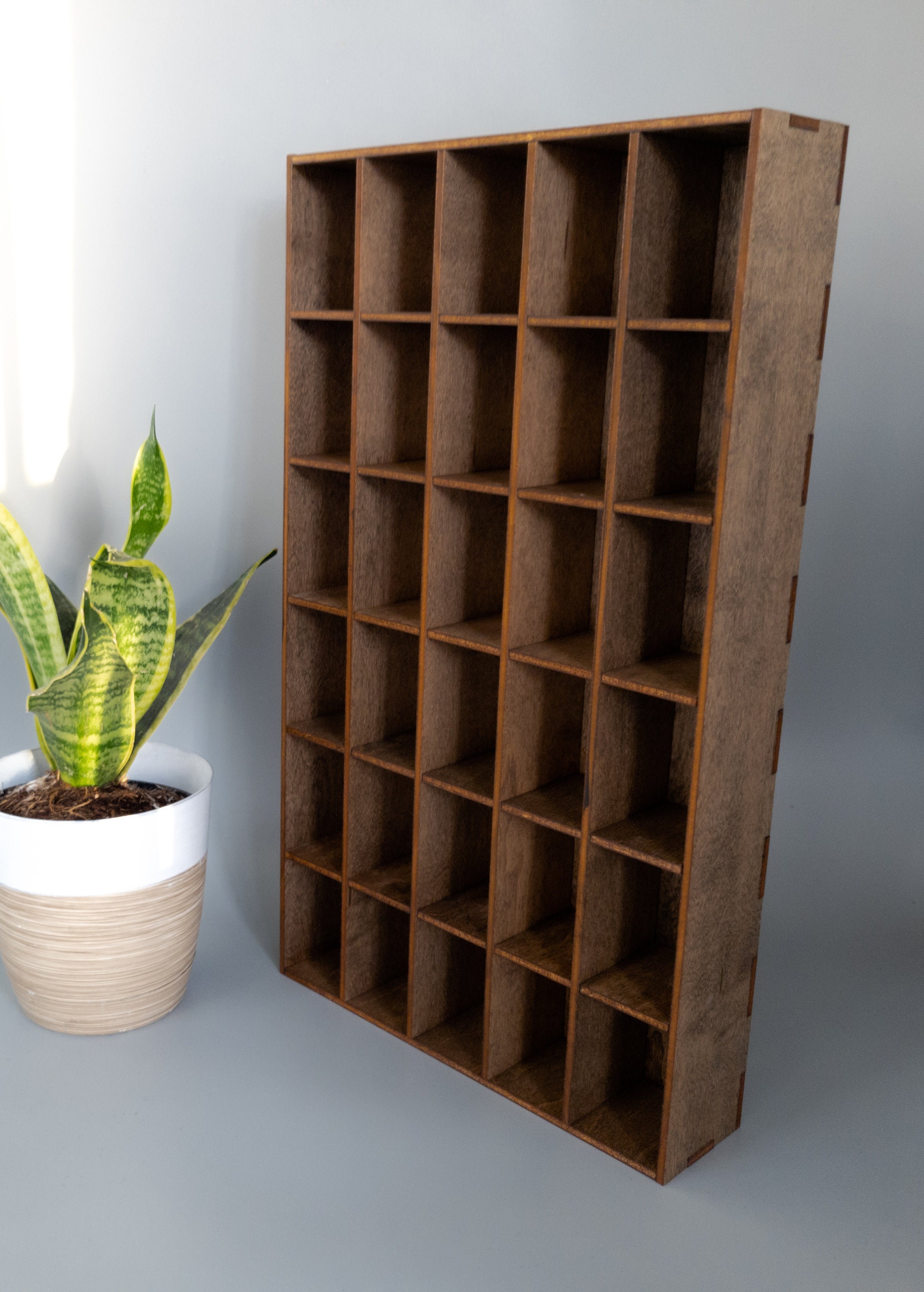 30 Compartment Wooden Display Shelf Trinket Shelf Curio - Etsy