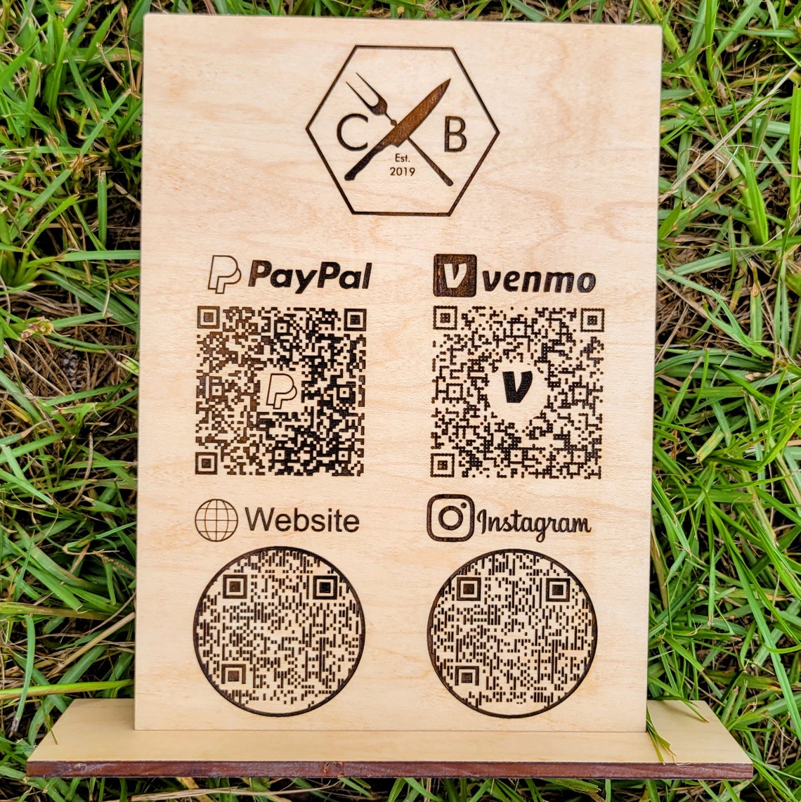 Custom Multi QR Code Stand QR Code Checkout Sign Scan Here | Etsy
