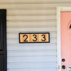 3d House Number Sign - Modern Street Number Address Sign - Wooden ...