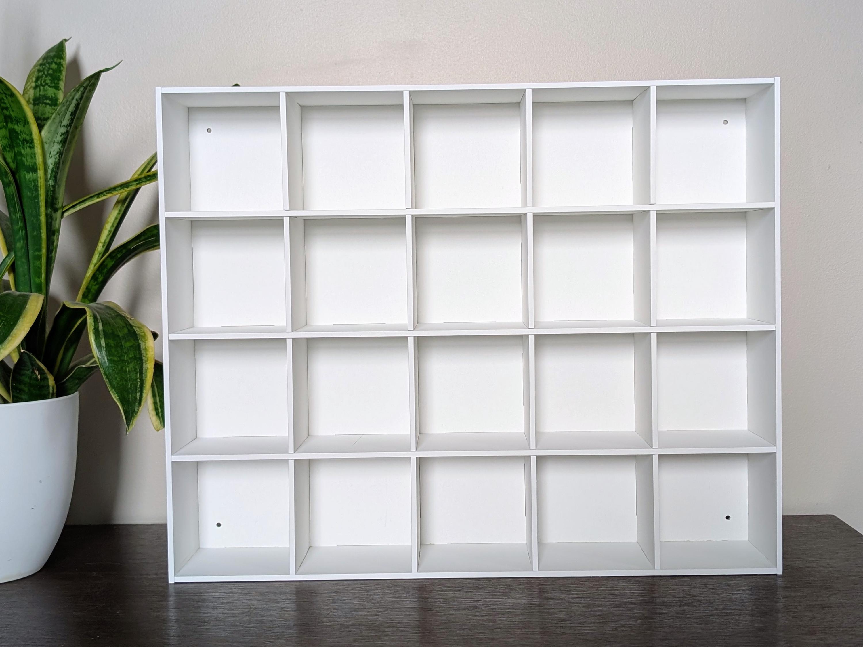 20 Compartment Wooden Display Shelf - 4x4 - Trinket Shelf - Curio ...