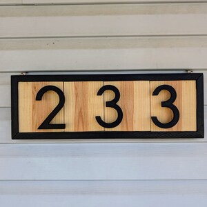 3d House Number Sign - Modern Street Number Address Sign - Wooden ...