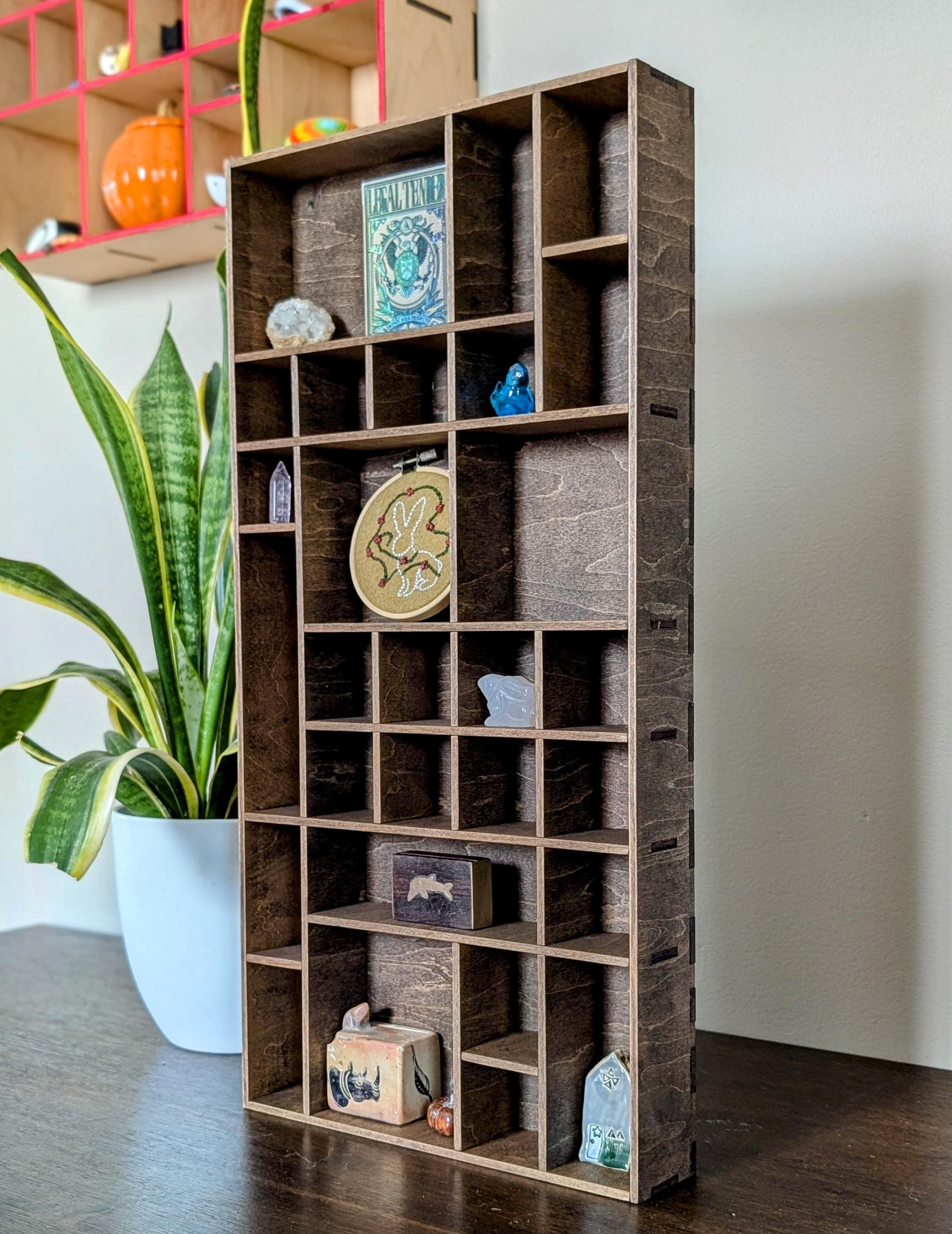 Shadow Box Wooden Display Shelf - Wall Cubby Shelf - Multiple ...