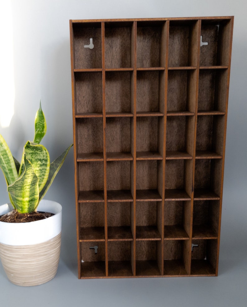 30 Compartment Wooden Display Shelf Trinket Shelf Curio - Etsy