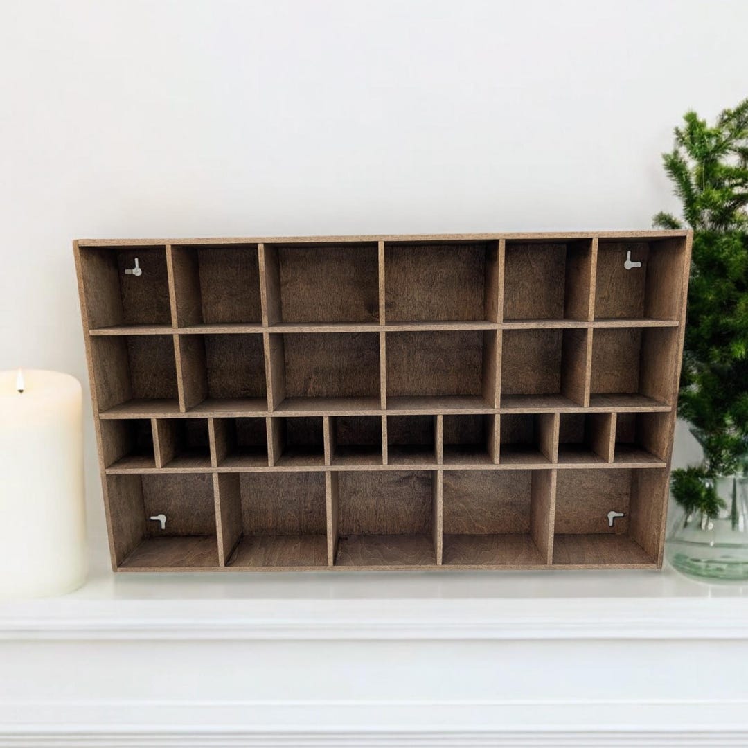 Shadow Box Wooden Display Shelf - Wall Cubby Shelf - Multiple ...