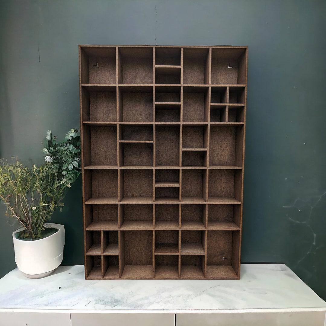 Shadow Box Wooden Display Shelf - Wall Cubby Shelf - Multiple ...
