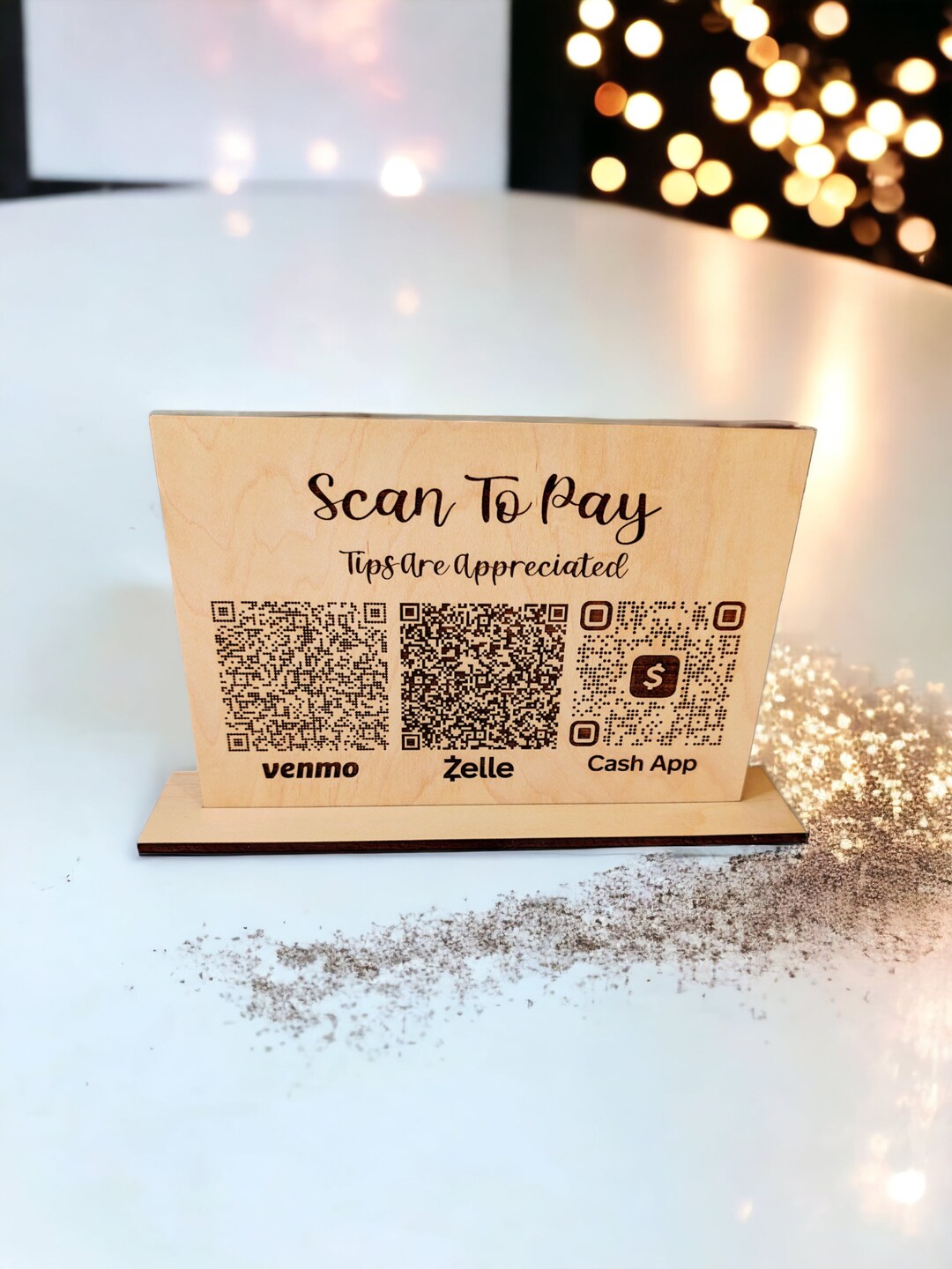 Custom Scan to Pay Checkout Sign Multi QR Code Stand QR Code Checkout ...