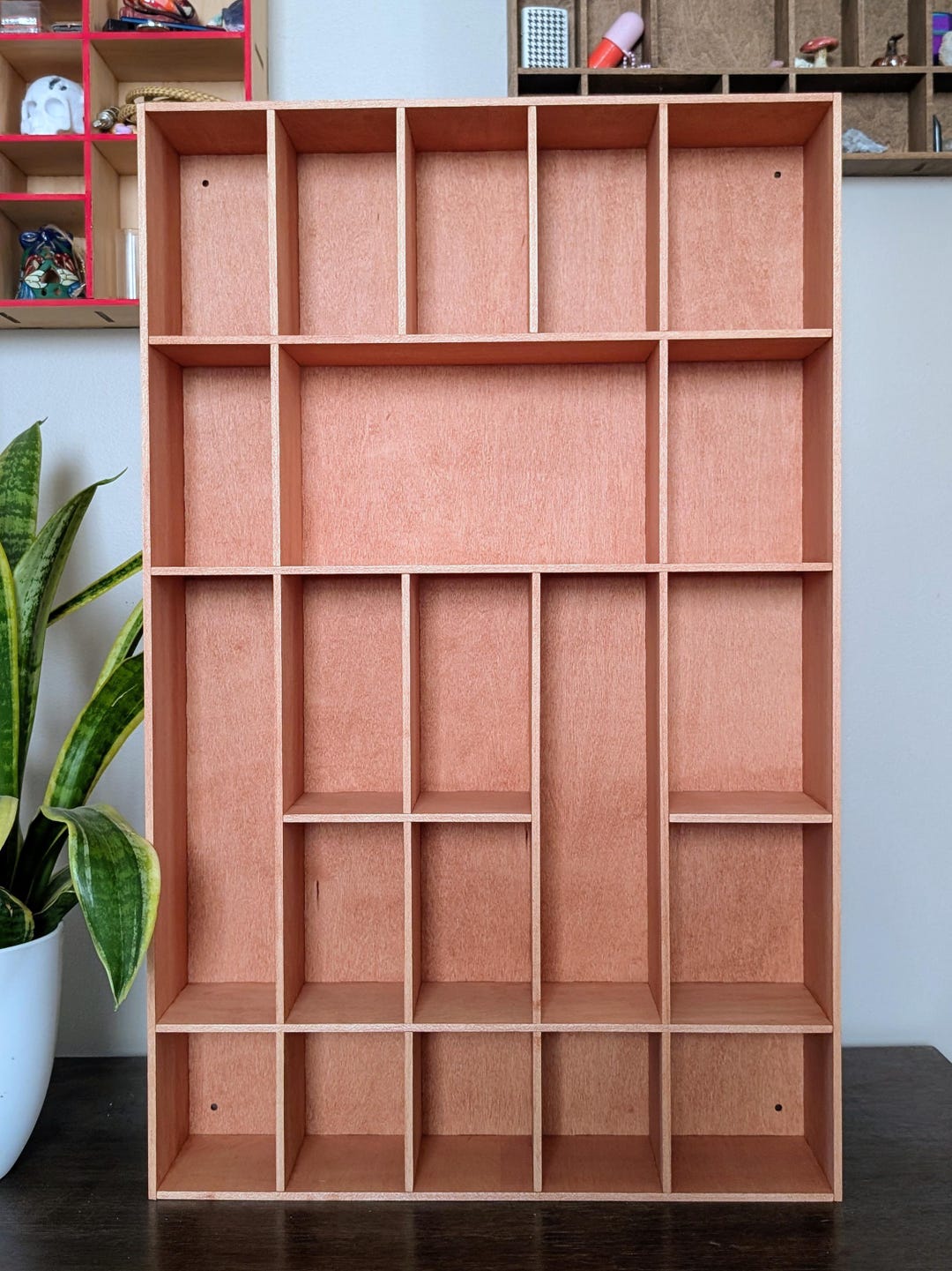 Shadow Box Wooden Display Shelf - Wall Cubby Shelf - Multiple ...