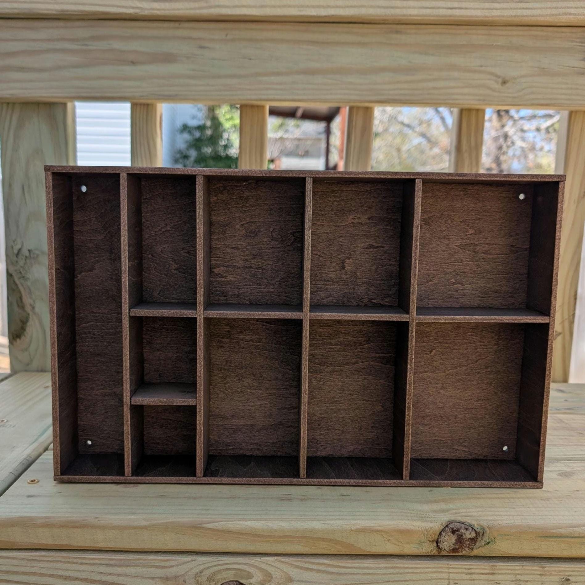 Shadow Box Wooden Display Shelf - Wall Cubby Shelf - Multiple ...