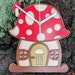 Mushroom House Clock Fairy Tale Clock Nursery Clock Cottage Core Decor ...