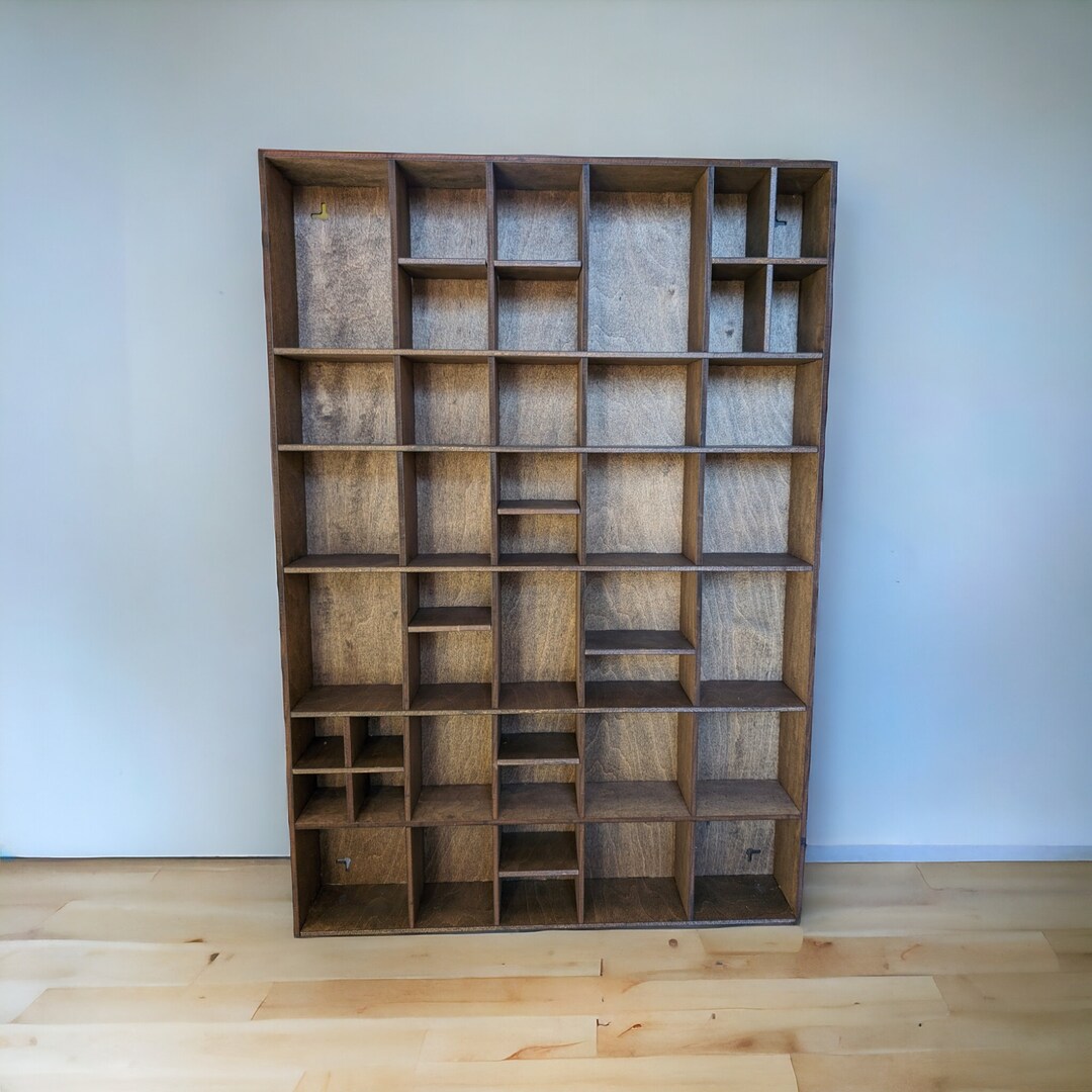 Multi Compartment Wooden Display Shelf Crystal Display Shelf - Etsy